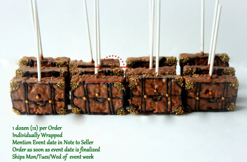 Pirate Birthday Treasure Chest Cookies Jake and the Neverland - Etsy