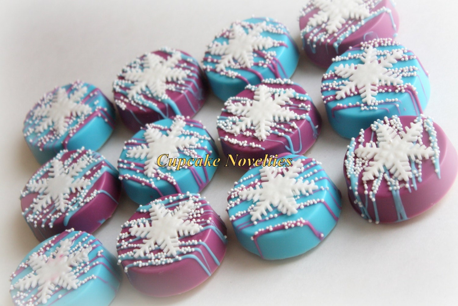 Winter Wonderland Birthday Snowflake Cookies Chocolate Oreos - Etsy