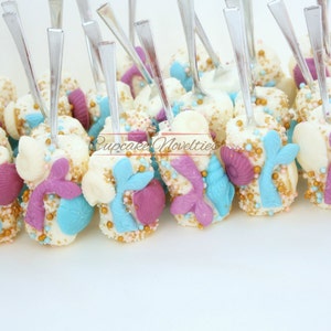Mermaid Birthday Seashell Birthday Mermaid Cookies Marshmallow Pops ...