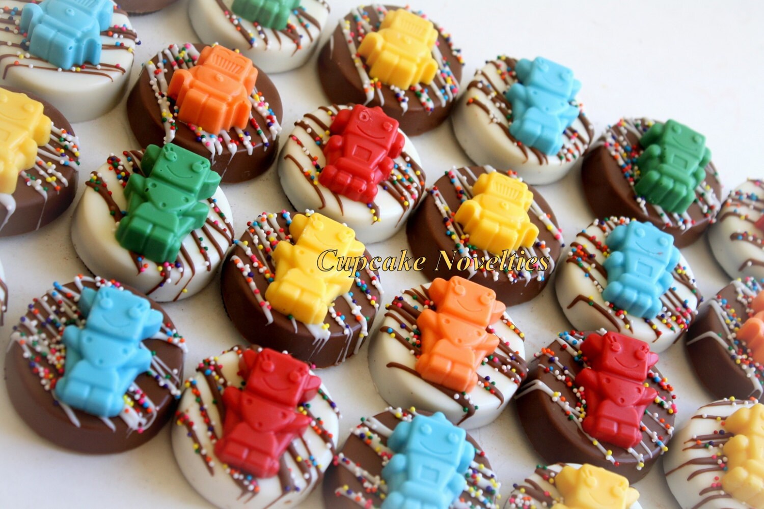 Robot Birthday Chocolate Oreos Cookies Pops Robot Cookies Nuts | Etsy