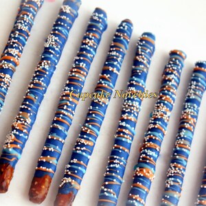 Planes Birthday Airplane Orange Blue Chocolate Dipped Pretzels Cookies ...