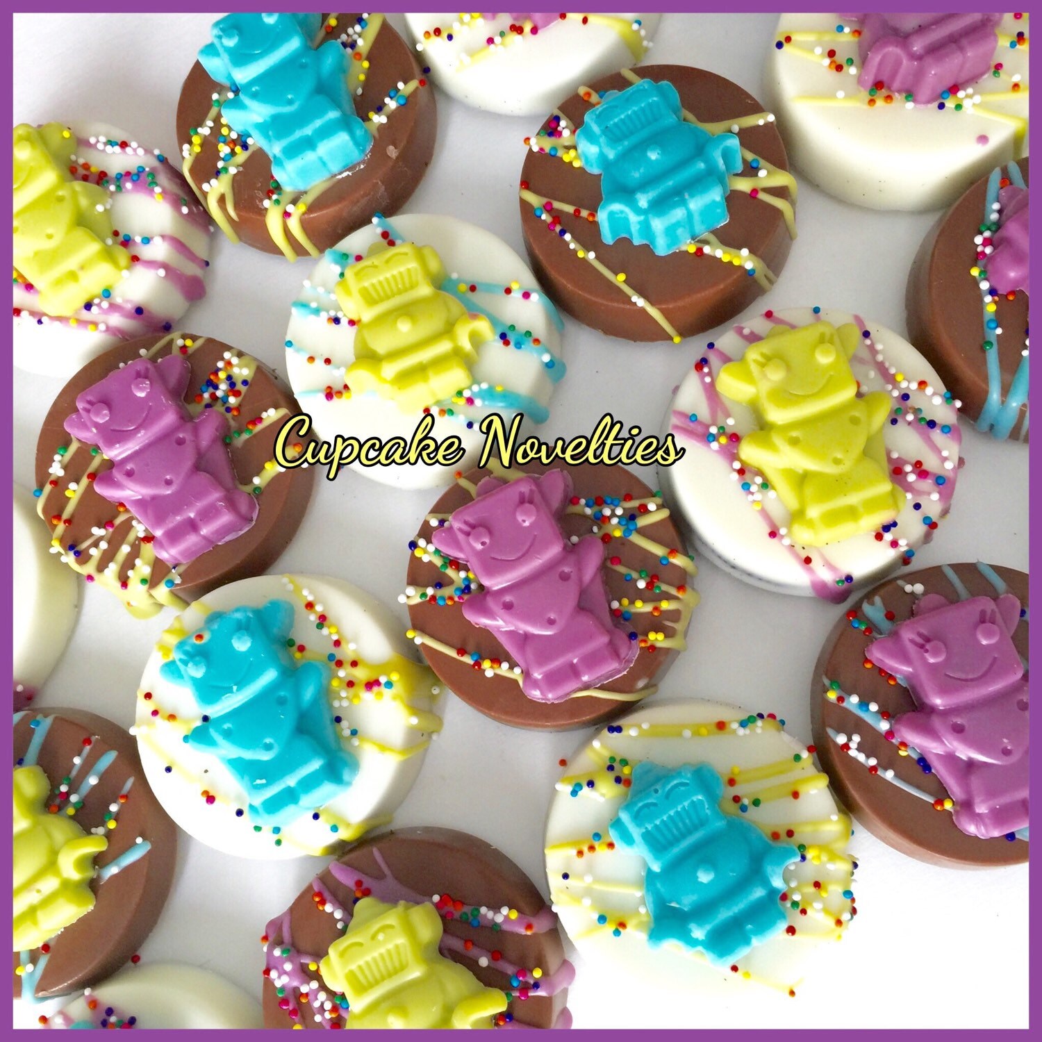 Robot Birthday Chocolate Oreos Cookies Pops Robot Cookies Nuts | Etsy