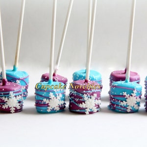 Snowflake Birthday Snowflakes Chocolate Dipped Marshmallows Snow ...