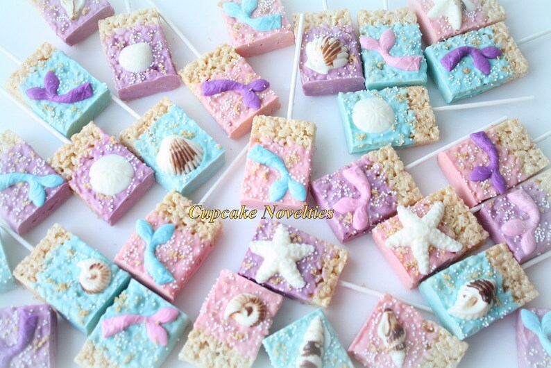 Mermaid Birthday Seashell Birthday Mermaid Cookies Marshmallow Pops ...