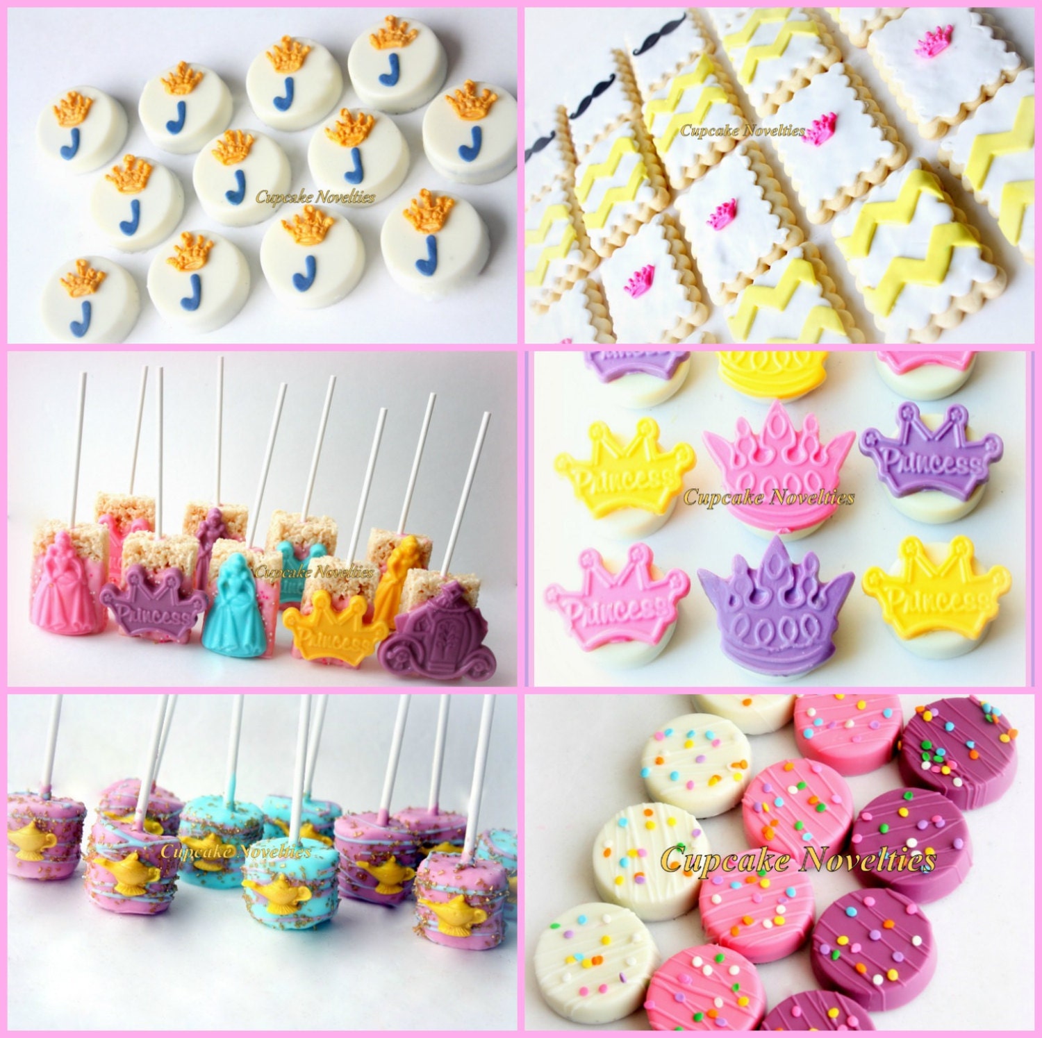 Princess Cookies Princess Birthday Pink and Gold First - Etsy