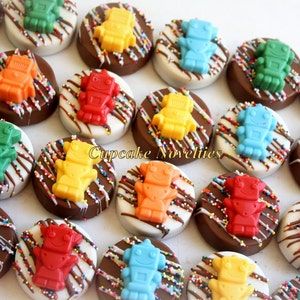 Robot Birthday Chocolate Oreos Cookies Pops Robot Cookies Nuts and ...