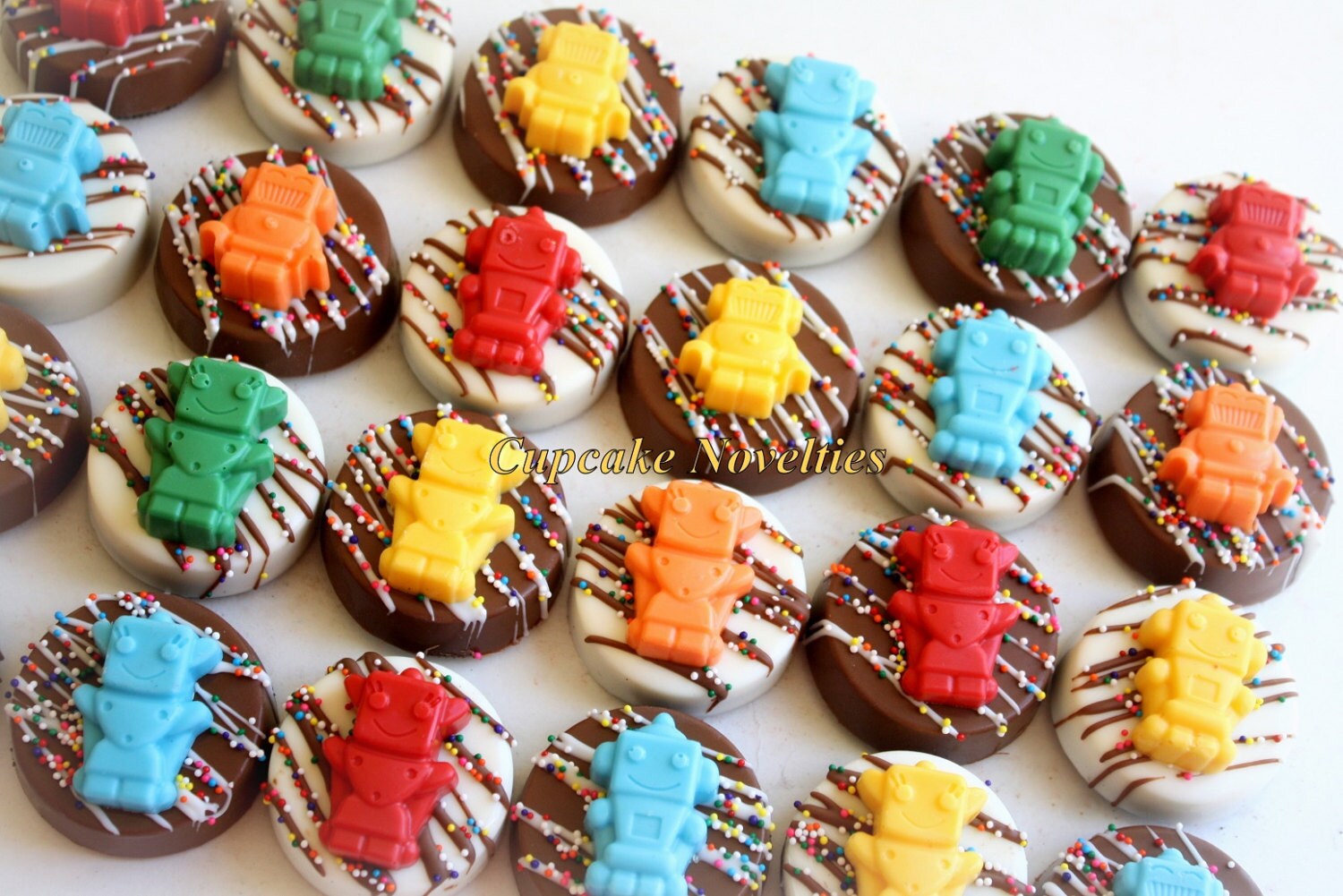 Robot Birthday Chocolate Oreos Cookies Pops Robot Cookies Nuts | Etsy