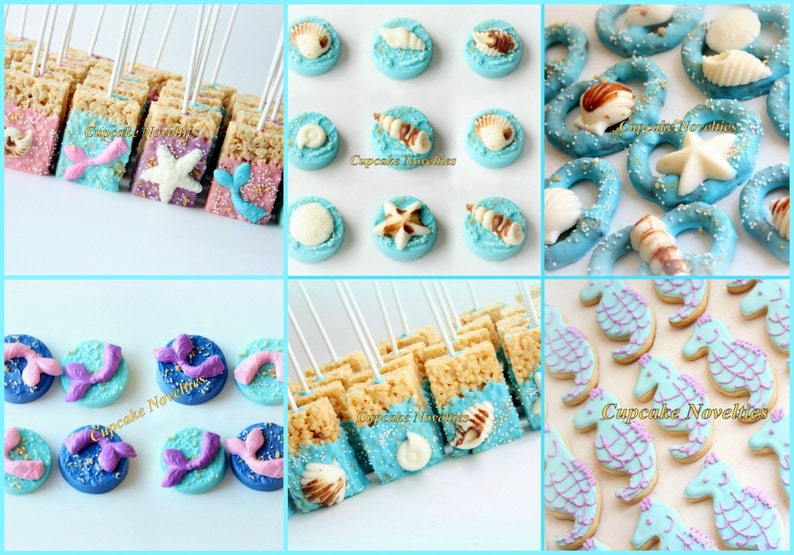 Mermaid Birthday Seashell Birthday Mermaid Cookies Marshmallow Pops ...