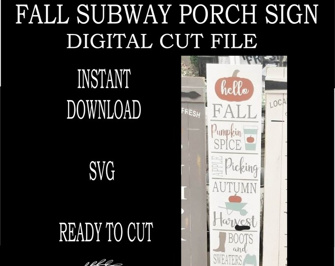 Fall Porch Sign Leaner Digital File SVG File Stencil Wood Sign DIY - Etsy
