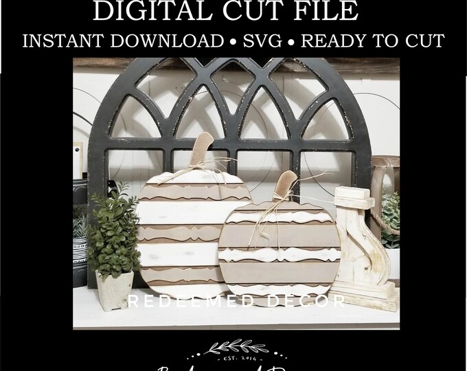 Spindle Pumpkins Salvage Vintage SVG File Laser Cut File Fall Wood ...