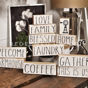 SVG FILE Rae Dunn Farmhouse Block Signs - Etsy