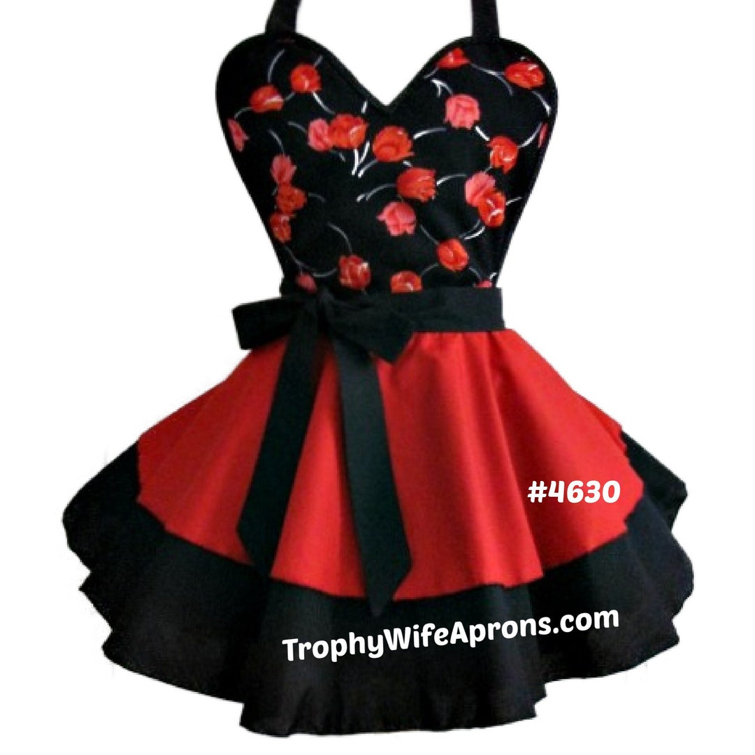 4630 Hostess Apron Pinup Apron Sexy Apron Apron Flirty Apron Sexy Retro Apron Sexy Plus