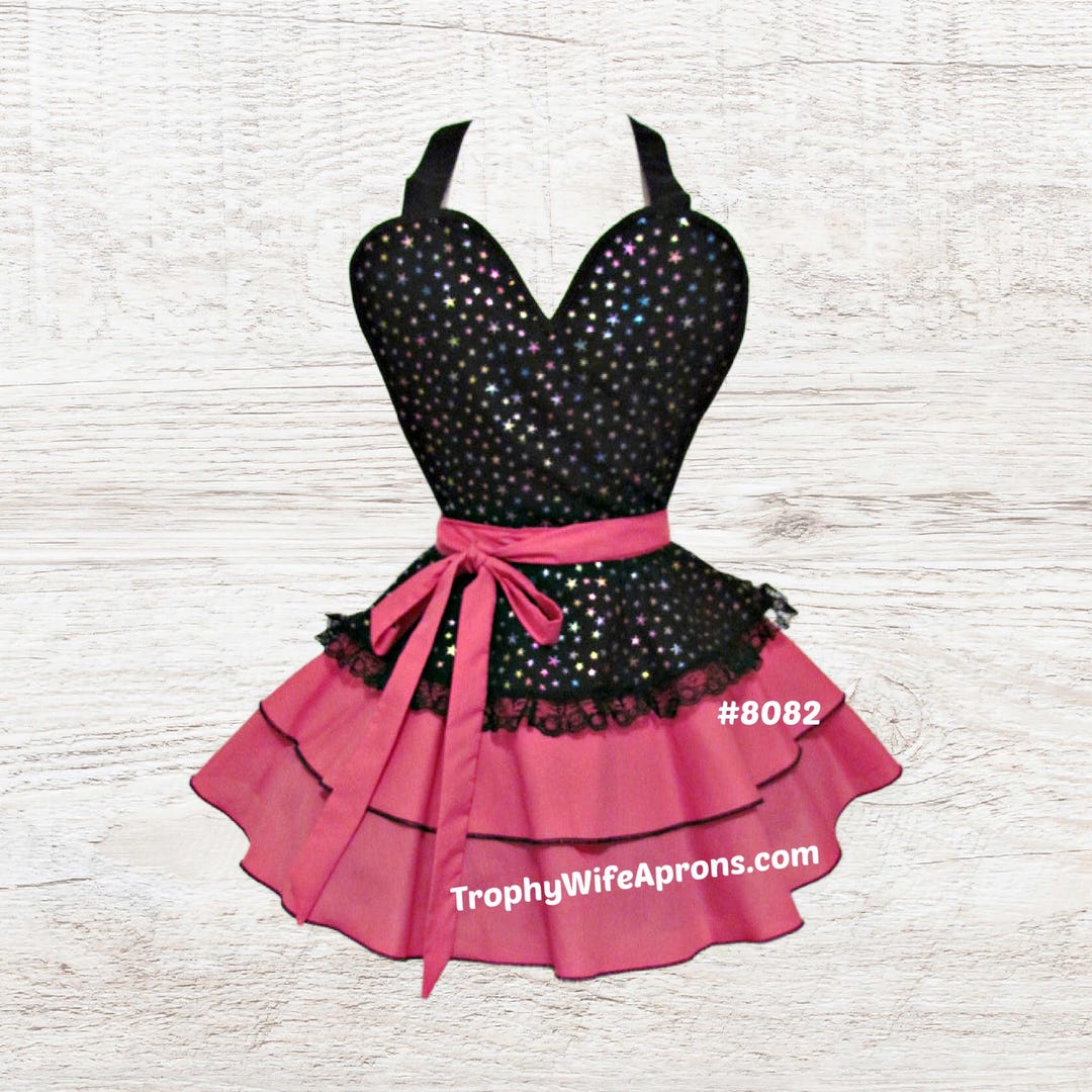 8082 FLIRTY PINUP APRONS, Handmade Sexy Aprons, 1950s Pinup Aprons, Retro Pinup Aprons, Sexy ...