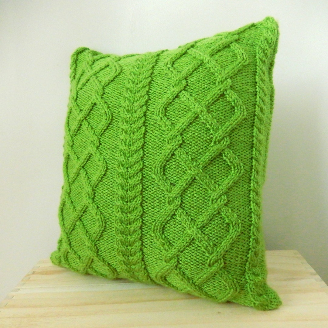 KNITTING PATTERN / Cushion Cover Knitting Tutorial Throw Pillow With ...