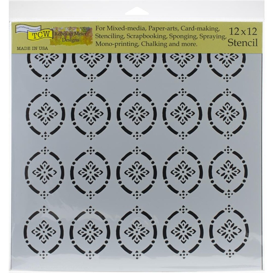 12x12 Pointelle Design Stencil for Paper Art, Stenciling, Mixed Media ...