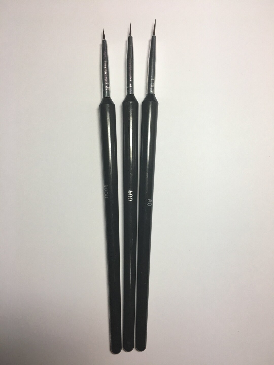 3 Fine Artist Paint Brushes 0, 00, 000 Detail Painting, Nail Art ...