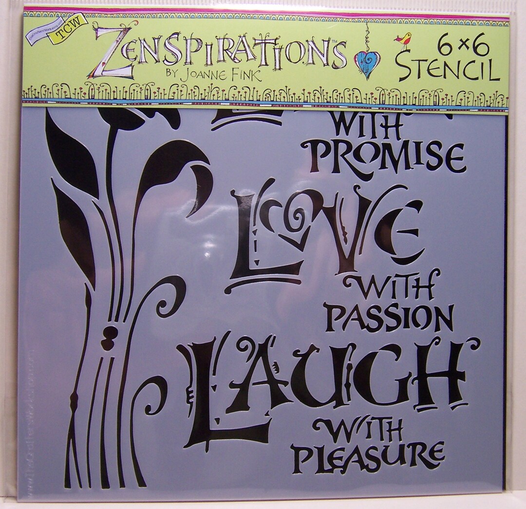 6x6 Live Love Laugh Art Stencil for Card Making, Paper Crafts, Home ...