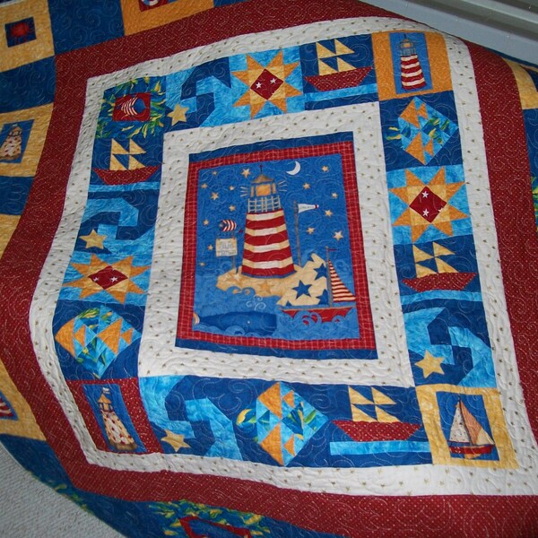 Lighthouse Quilt - Etsy