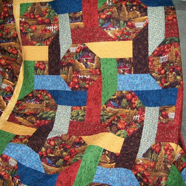 Fall Patchwork Quilt - Etsy