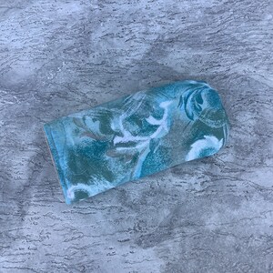 Turquoise Eyeglass Case - Aqua Blue Taupe Beige - Felt Lined Quilted ...
