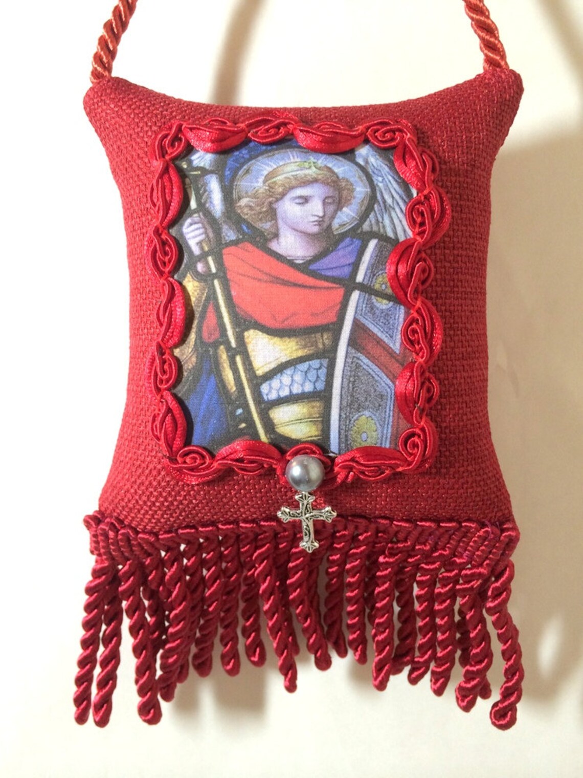 Saint Michael the Archangel Scented Hanging Sachet. Communion, Baptism ...