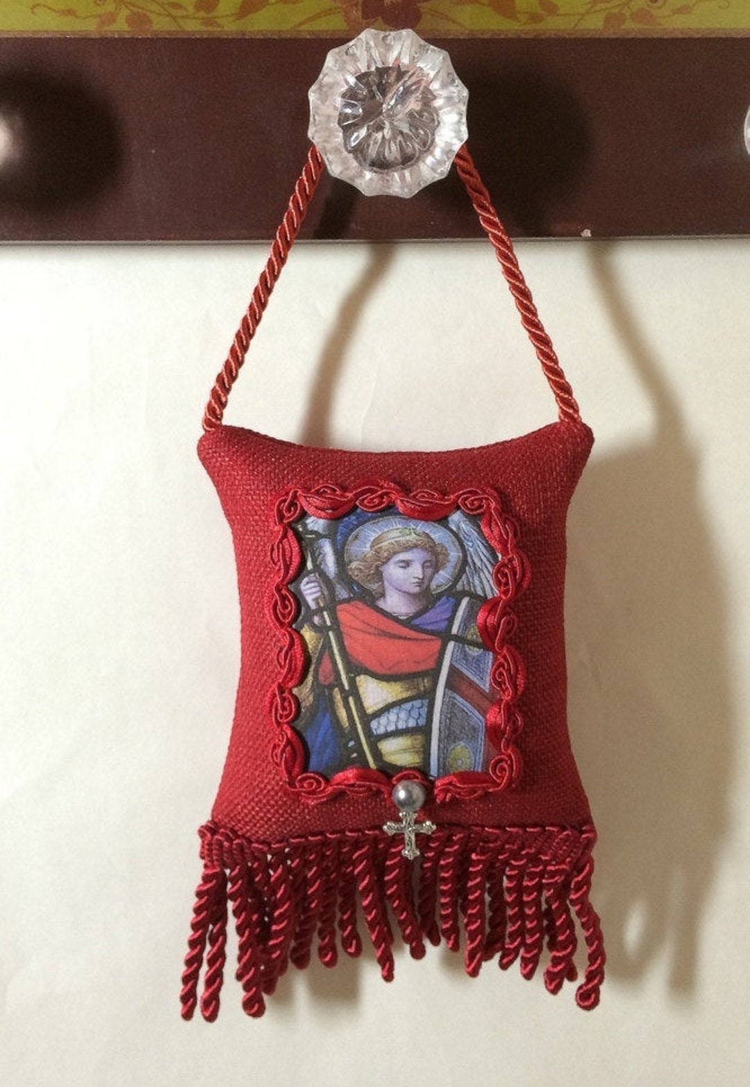 Saint Michael the Archangel Scented Hanging Sachet. Communion, Baptism ...