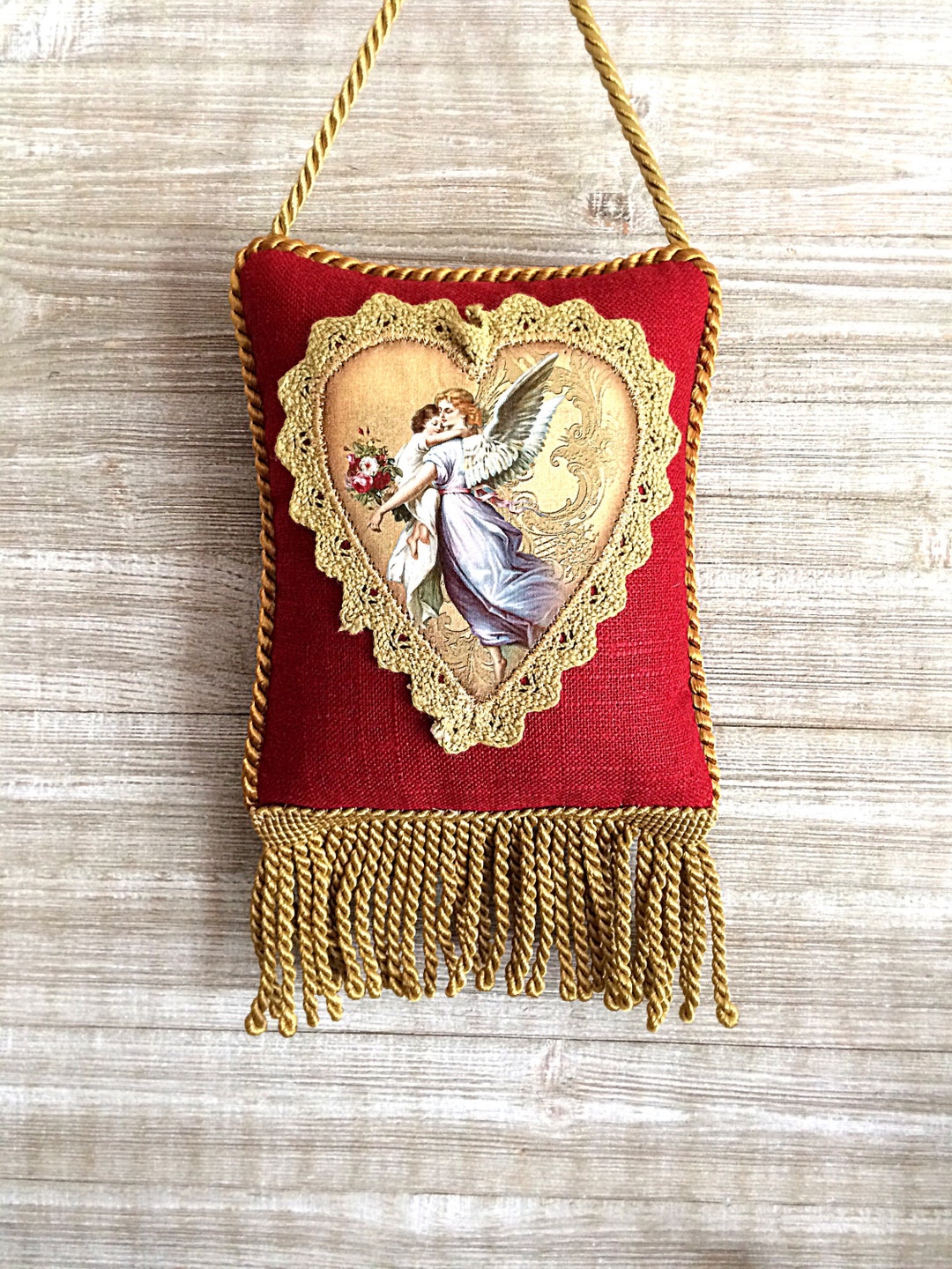 Guardian Angel Scented Hanging Sachet, Angel Pillow ,christening Pillow ...