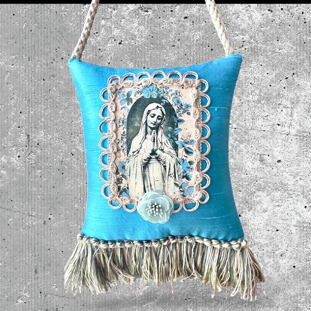 Blessed Virgin Mary Scented Hanging Pillow, Catholic Gift of Faith ...