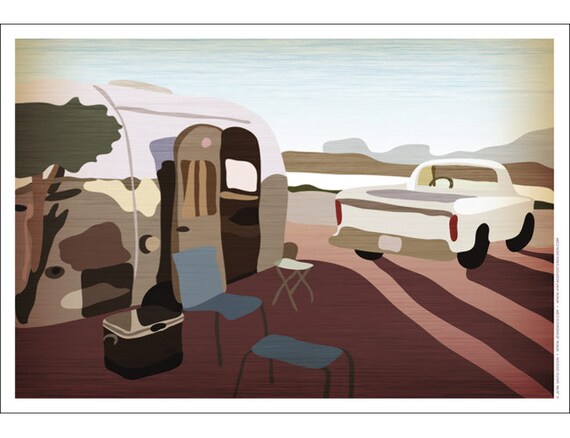 Vintage Trailer Poster | Etsy