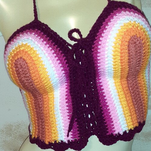 Lesbian Pride Crochet Top - Etsy