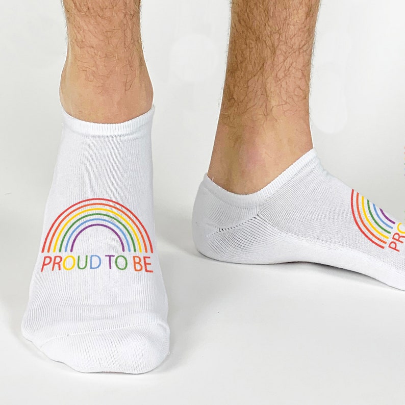 Proud to Be Rainbow Socks Pride Socks. LGBTQ Pride Socks | Etsy