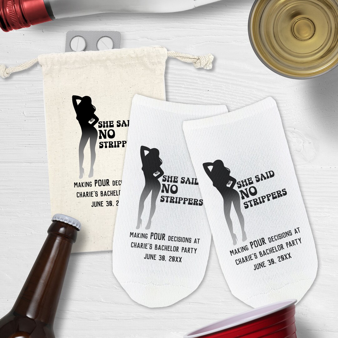Funny Bachelor Party Socks: Personalized Groom Gift & Hangover Bag - Etsy