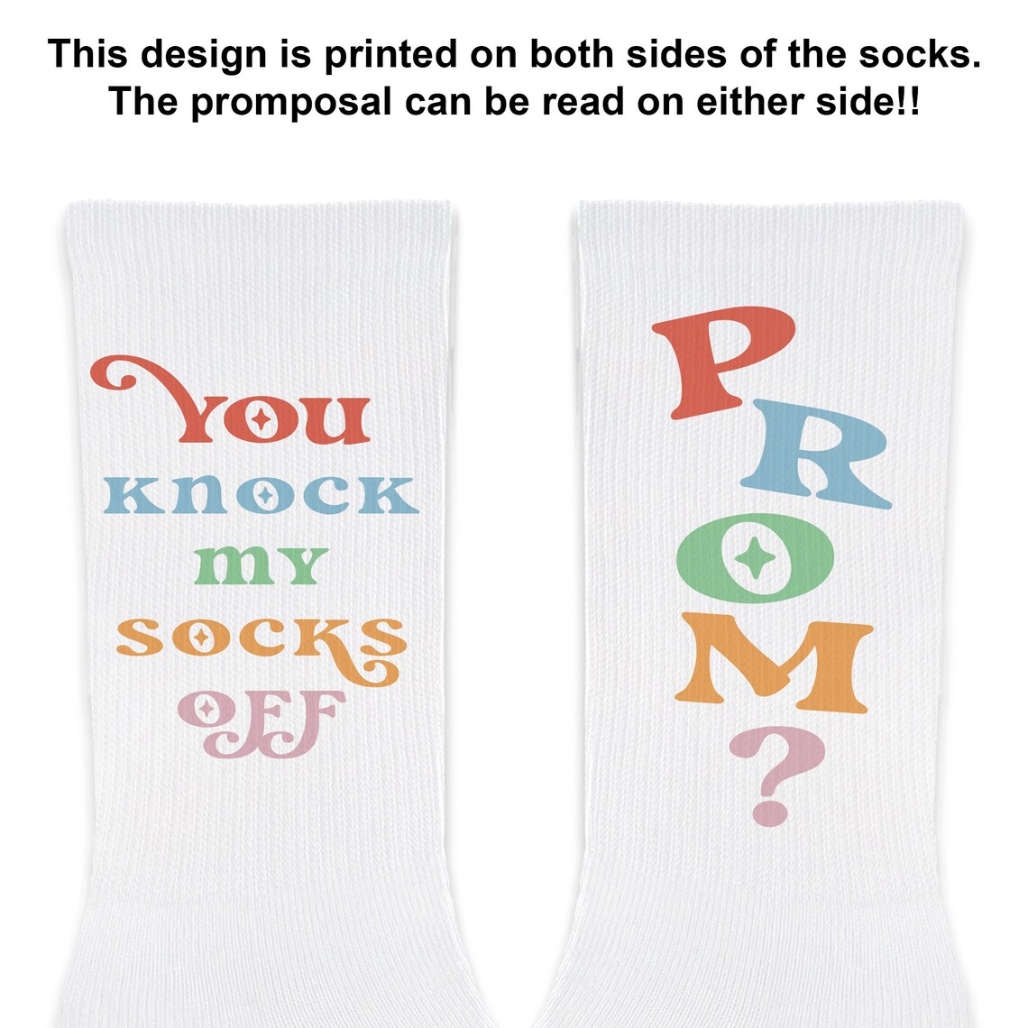 Fun Promposal Socks You Knock My Socks off Prom Proposal - Etsy