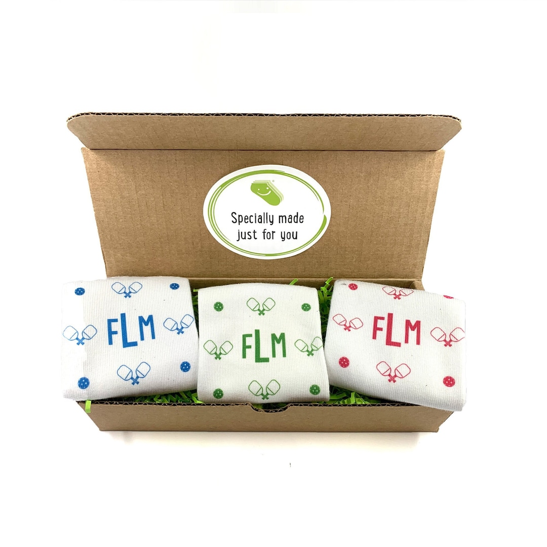 Personalized Pickleball Gift Box of Socks for Women - 3 Pair Set of ...