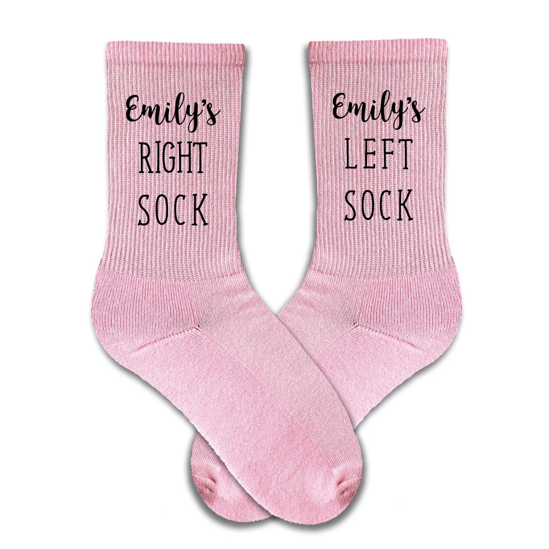 Funny Gift Idea With Right and Left Socks Personalized With a Person's ...