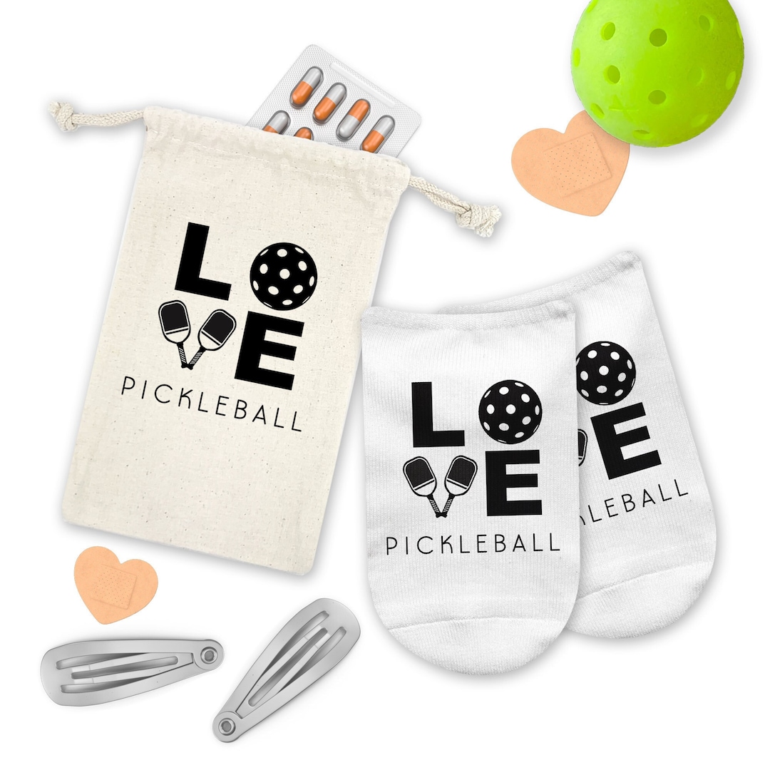 Love Pickleball Goodie Gift Bag With a Pair of Pickleball Socks ...