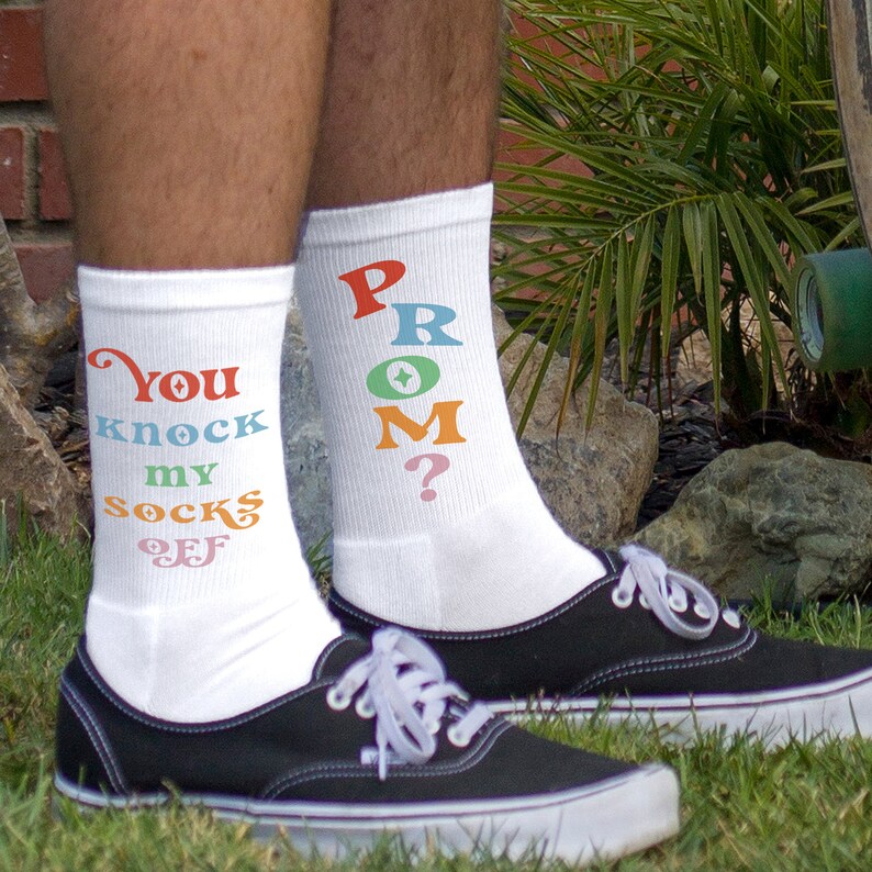 Fun Promposal Socks You Knock My Socks off Prom Proposal - Etsy