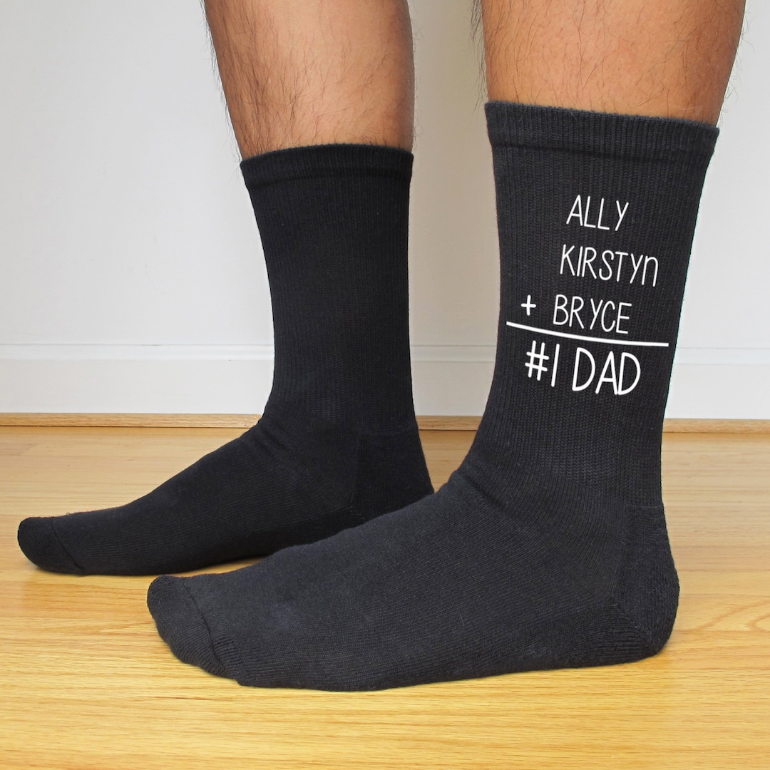 Custom Dad Socks for Father's Day – Personalized Name or Date, Funny ...