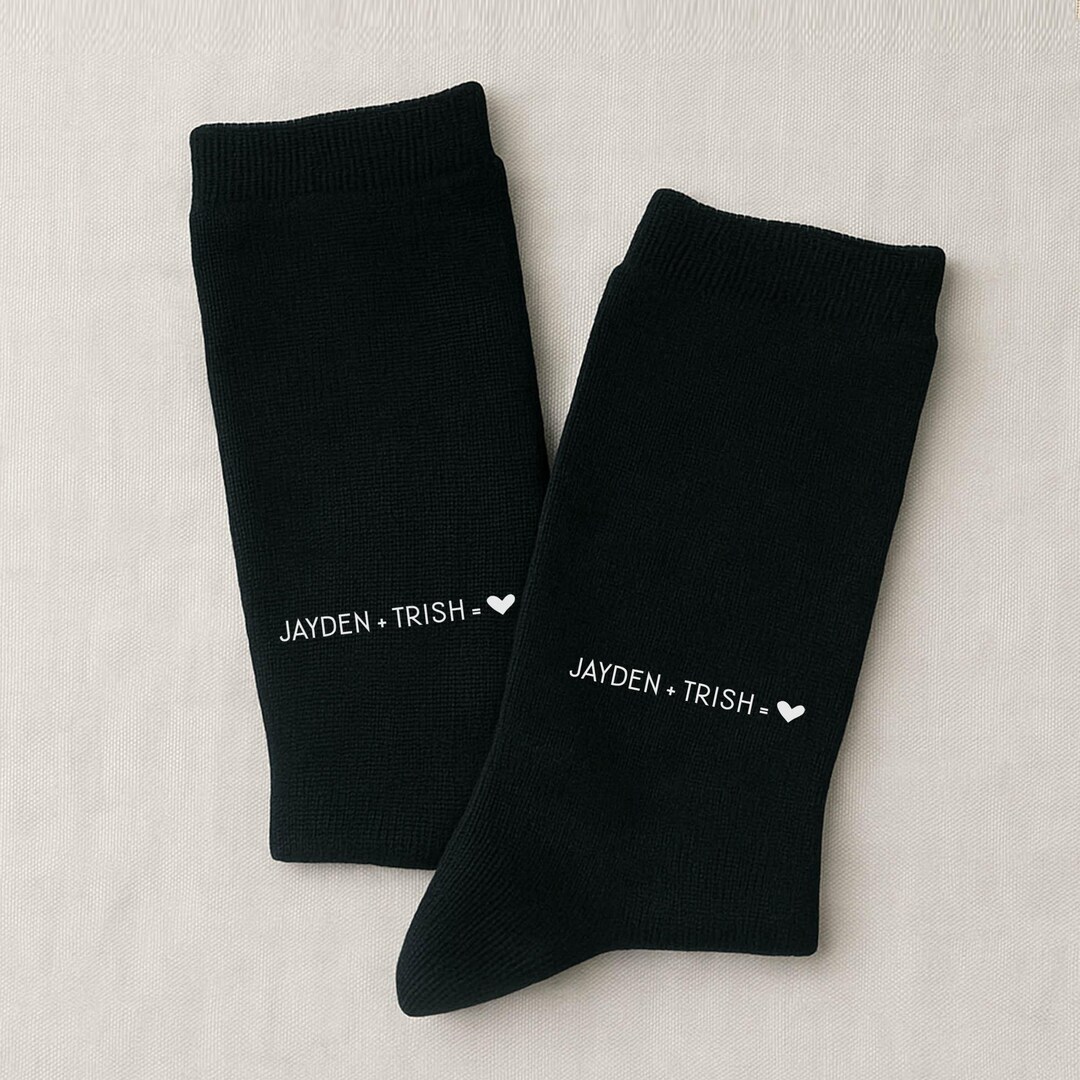 Personalized Couples Name Socks, Custom Valentine’s Gift, Romantic ...