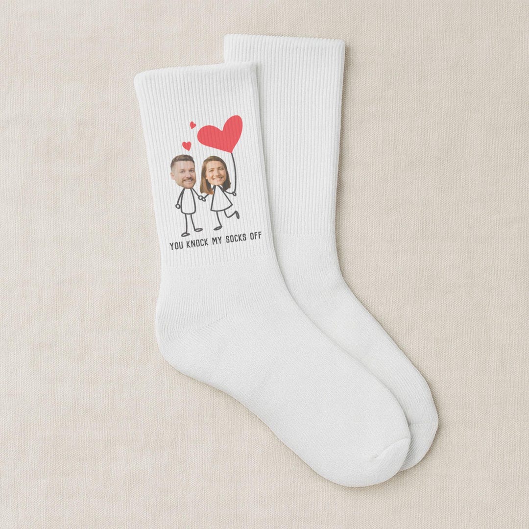 Personalized Photo Socks, Custom Face Socks, Valentine's Day Gift - Etsy