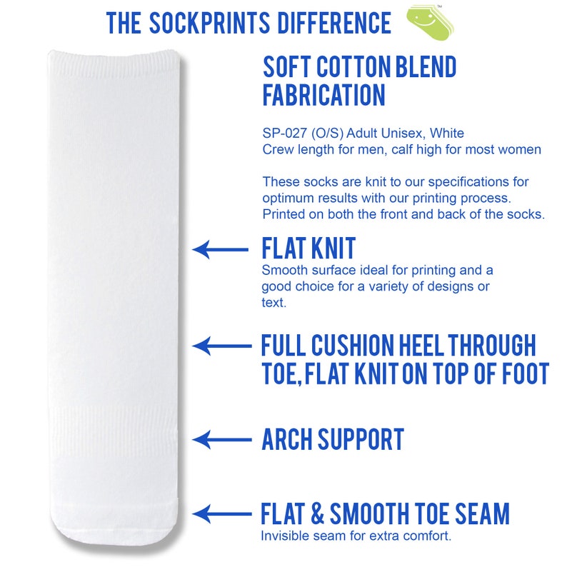 Full Print Custom Printed Socks You Design Personalized Socks | Etsy