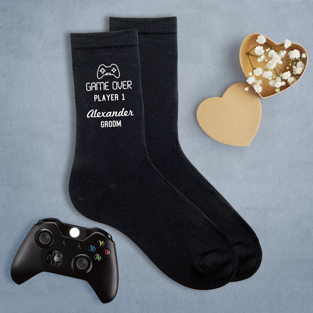 Game Over Personalized Wedding Socks: Custom Gamer Groom Gift - Etsy