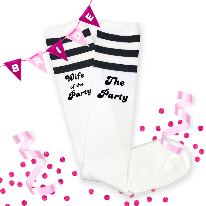 Cute Bachelorette Party Socks for Bridal Party Fun Striped - Etsy