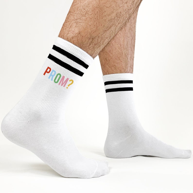 Fun Striped Socks for a Promposal Idea Prom Socks to Pop the - Etsy
