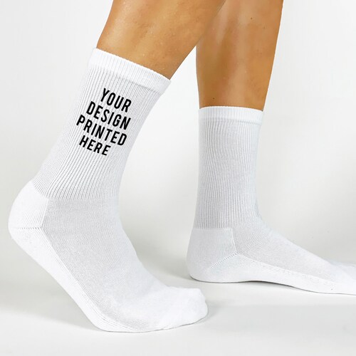 Personalized Socks Custom Printed for Men Add Your Own Design - Etsy