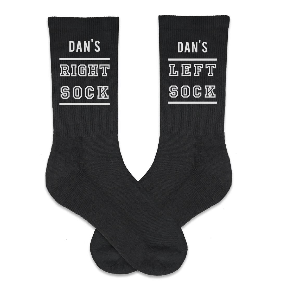 Personalized Right and Left Socks, Funny Gift for Him - Etsy