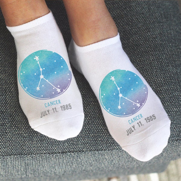 Custom Printed Socks for Zodiac Gift Personalized Socks With a | Etsy