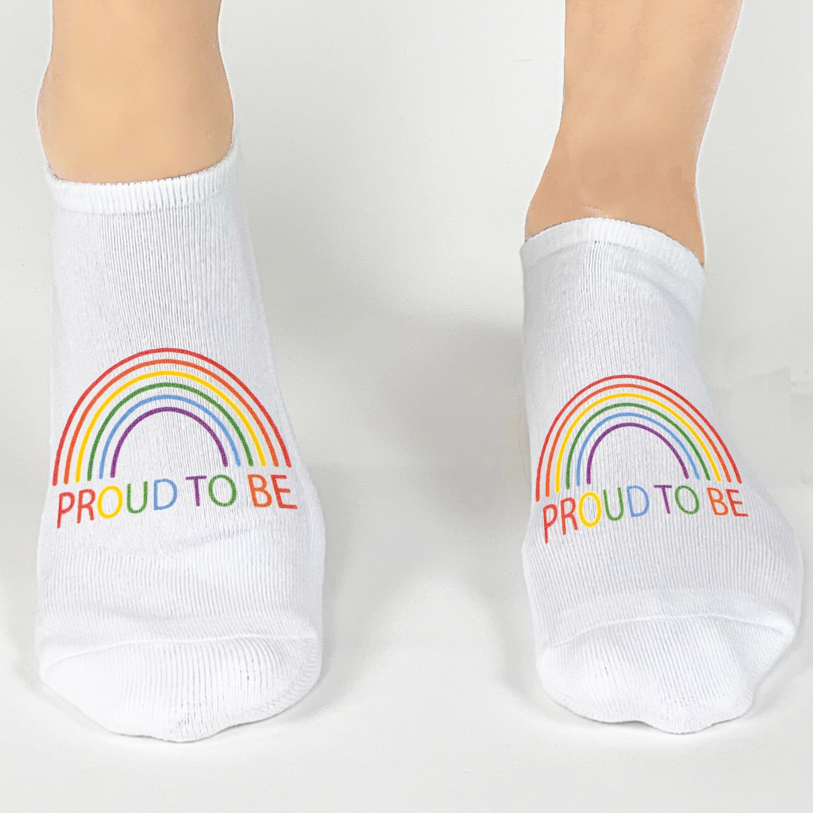 Proud to Be Rainbow Socks Pride Socks. LGBTQ Pride Socks | Etsy
