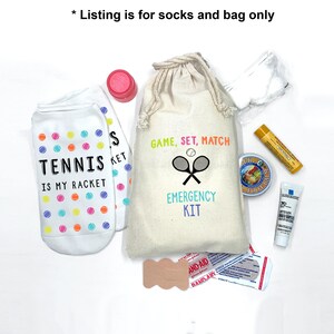 Game, Set , Match Gift Bag With a Pair of Tennis Novelty Socks, Add ...