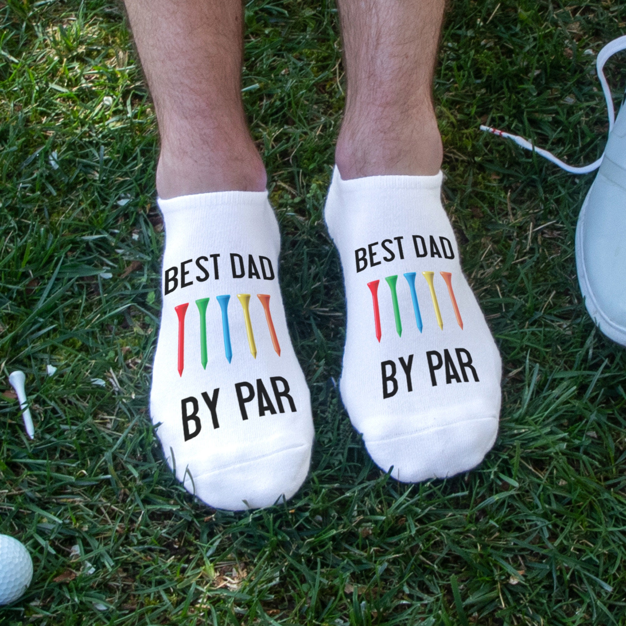 Fun Golf Socks for Dad Best Dad by Par Golf Socks for a | Etsy